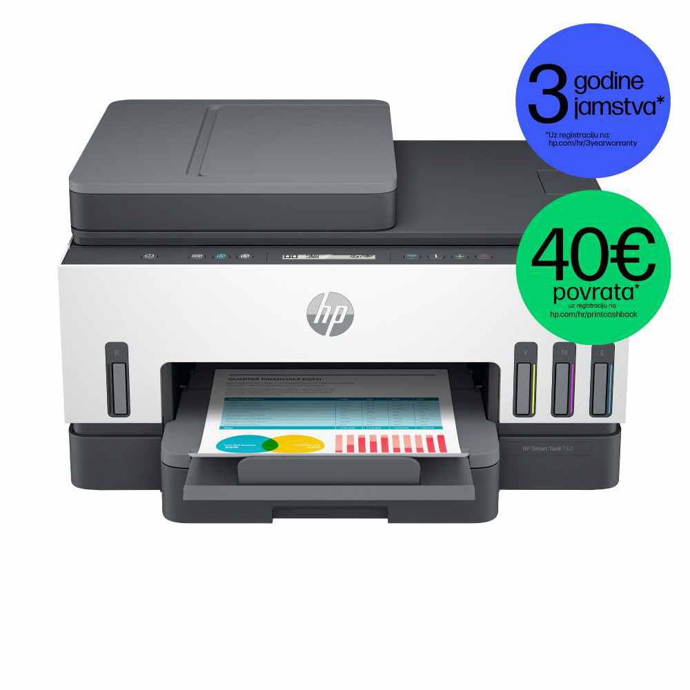 Multifunkcijski inkjet printer HP Smart Tank 750 WiFi 6UU47A | Svijet ...
