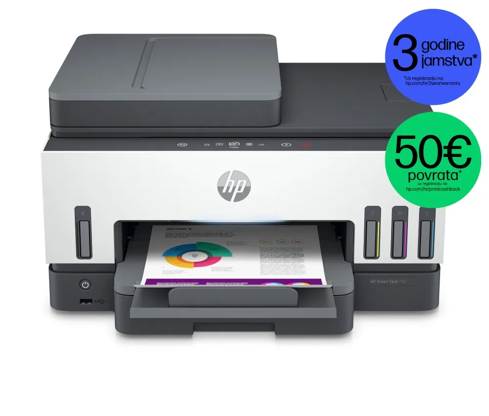 Multifunkcijski inkjet printer HP Smart Tank 790 WiFi 4WF66A | Svijet ...