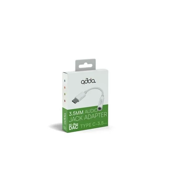 Kabel adapter ADDA USB C (M) na 3.5mm (Ž) AUX AD-200-WH 11cm bijeli ...