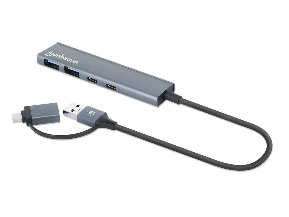 USB Hub Manhattan 4-Port USB 3.0 Type-C / Type-A Combo Hub 2x2 USB ...